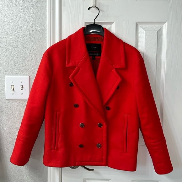J. Crew | Jackets & Coats | J Crew Wool Melton Pea Coat | Poshmark